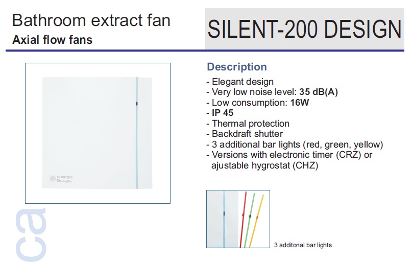 S&P SILENT DESIGN 200(C-5-50) شفاط اسبانى – Arabiaex